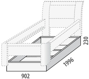 Úložný prostor Florencia výklopný 90 Domestav F137 Materiál: Buk cink, Barevne provedení: Přírodní provedení