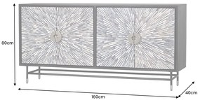 Designová komoda Santuzza 160 cm vícebarevná