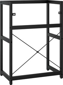 Koupelnový regál pod umyvadlo černý 59 x 38 x 83 cm železo 338500