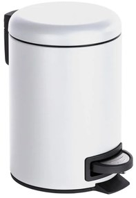 Bílý odpadkový koš Wenko Leman, 3 l