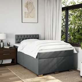 Box spring postel s matrací tmavě šedá 120x200 cm textil 3288163