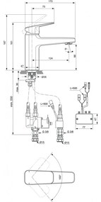 Ideal Standard Ceraplan iX- Umyvadlová baterie senzorová s pákou, černá matná BD282XG