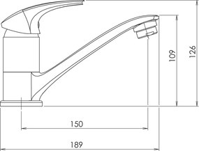 Novaservis Metalia 57 Dřezová baterie, bílá, 57096,1