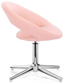 LuxuryForm Židle NAPOLI na stříbrném kříži - růžová