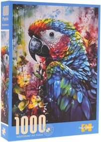 _Ostatní 1_ PUZZLE Art Papoušek Ara 1000 dílků skládačka 50x70cm v krabici 81462