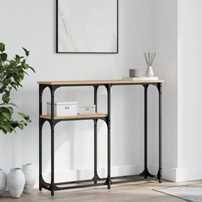 Konzolový stolek dub sonoma 90 x 22,5 x 75 cm kompozitní dřevo - Default Title