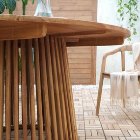 House Nordic Dřevěný zahradní stůl LORCA ø120 cm teak