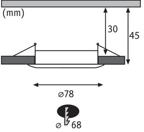 Paulmann 93869 Premium LED Slim Coin Satin, zápustná bodovka 1x6,8W LED 2700K stmívatelná, matná bílá, prům. 7,8cm, IP44