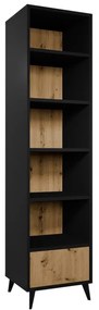 Knihovna se zásuvkou Oksawi 1SZ, Barva dřeva: dub artisan / černý