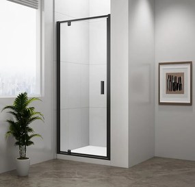 Polysan Polysan, EASY BLACK otočné sprchové dveře 880-1020mm, čiré sklo, EL1715B