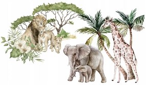 Nálepka na zeď exotické safari 100 x 200 cm