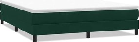 Postel Box Spring bez matrace tmavě zelená 180x220 cm samet 3315888