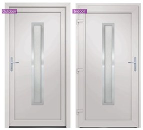 Vchodové dveře bílé 88 x 200 cm PVC,  3187885