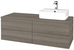 Dřevojas Koupelnová skříňka MODULE SZZ4 120 Varianta: N01 Bílá lesk / D08 Wenge / Levé