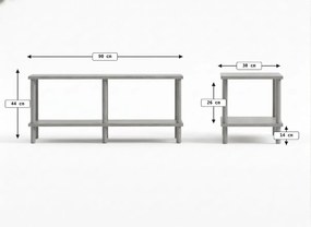 TV stolek SOLE 90 cm, dub sonoma