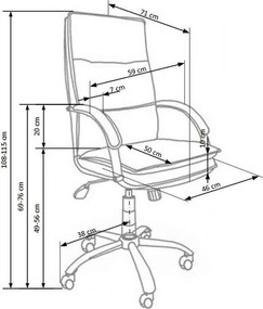 Kancelářské křeslo Stanley, černá