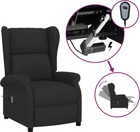 Elektrické polohovací křeslo ušák černé textil 3098321