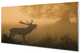 akrylový obraz jelen sunrise 125x50 cm