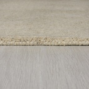 Flair Rugs, Kusový ručně tkaný koberec Tuscany Textured Wool Border Natural, 120x170, béžová, ložnice
