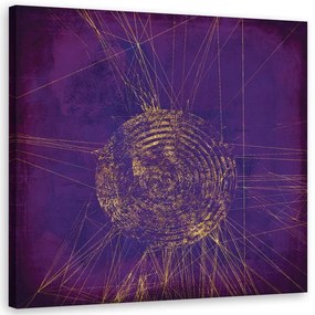 Gario Obraz na plátně Zlatý kruh fialové pozadí - Andrea Haase Rozměry: 30 x 30 cm
