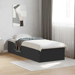 Rám postele černý 90 x 190 cm kompozitní dřevo 3281064