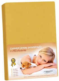 Bellatex prostěradlo jersey LUX  Hořčicová rozměr 200x220 cm