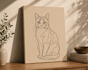 Minimalistický Line Art portrét mazlíčka z fotky | Srdcem darované