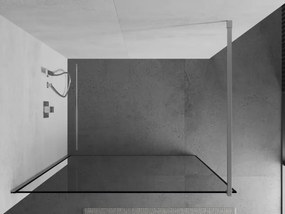 Mexen Kioto sprchová zástěna 80x200 cm 8 mm, chromový profil, sklo černý rám, 800-080-101-01-70
