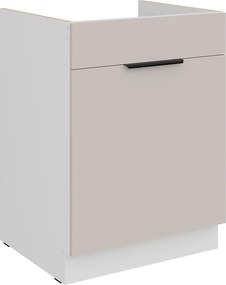 COMO | dolní skříňka 60 ZL 1S dřezová | 60 cm | PREMIUM BOX | bílá/kašmír