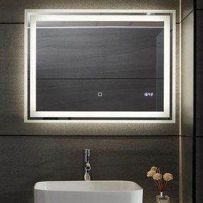 80789 Aquamarin Koupelnové zrcadlo s LED osvětlením, 80 x 60 cm