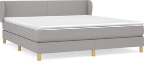 Box spring postel s matrací světle šedá 160 x 200 cm textil 3126653