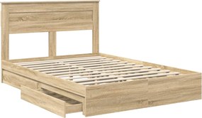Postel s úložným prostorem se zásuvkou Sonoma dub 160 x 200 cm 3409899
