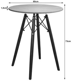 Jídelní stůl EDDIE 60 cm dub