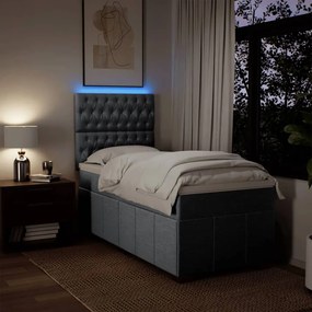 Box spring postel s matrací světle šedá 80 x 200 cm textil 3293802