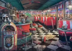 Ravensburger Puzzle Opuštěná místa: Chátrající bistro / 1000 dílků / o