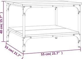 vidaXL Konferenční stolek 55 x 55 x 40 cm kompozitní dřevo [832830] Barva: šedá sonoma