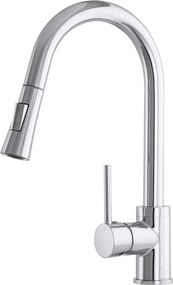 Gamma Taru N, vysoká dřezová baterie s výsuvným 2-funkčním výtokem, chromová, GMA-BTN-CH
