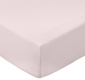 Růžové napínací prostěradlo z bavlněného perkálu 150x200 cm Cotton Percale – Bianca