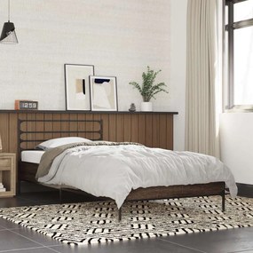 vidaXL Rám postele 100 x 200 cm kompozitní dřevo a kov [845589] Barva: hnědý dub