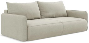 Krémová rozkládací/s úložným prostorem pohovka 216 cm Nanea – Makamii