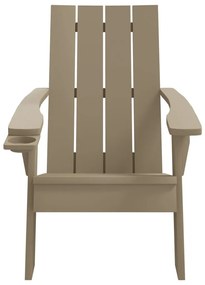 Zahradní židle Adirondack světle hnědá 75 x 88,5 x 89,5 cm PP - Default Title