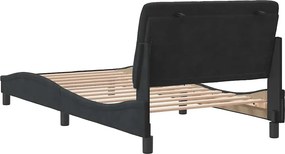 Rám postele bez matrace černý 100 x 200 cm samet 3207907