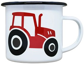 Super plecháček Smaltovaný hrnek plecháček s potiskem traktor Objem: 330 ml