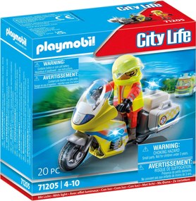 Stavebnice playmobil 71205 záchranný motocykl s blikajícím světlem