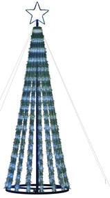 Vánoční stromek kužel 275 modrých LED diod 180 cm