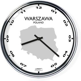 Kancelářské nástěnné hodiny: Warszawa (32 cm), Výběr barev Světlé