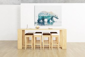 Obraz na plátně - Polární medvěd, ledovec FeelHappy.cz Velikost obrazu: 180 x 120 cm
