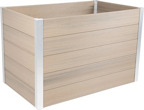 Dobar WPC vyvýšený záhon, odolný a nenáročný na údržbu. (stříbrná šedá, XL)