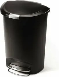 Simplehuman Pedálový odpadkový koš  – 50 l / půlkulatý / černý plast