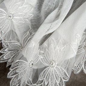 KRÁTKÁ ZÁCLONA NA PÁSCE SOPHIA 150X60 CM BÍLÁ